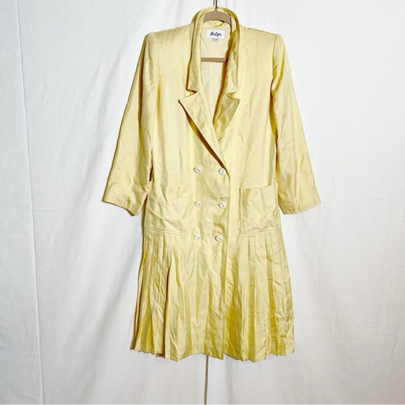Vintage | Dresses | Vintage Helga Pale Yellow 7s Career Wear Shirt ...